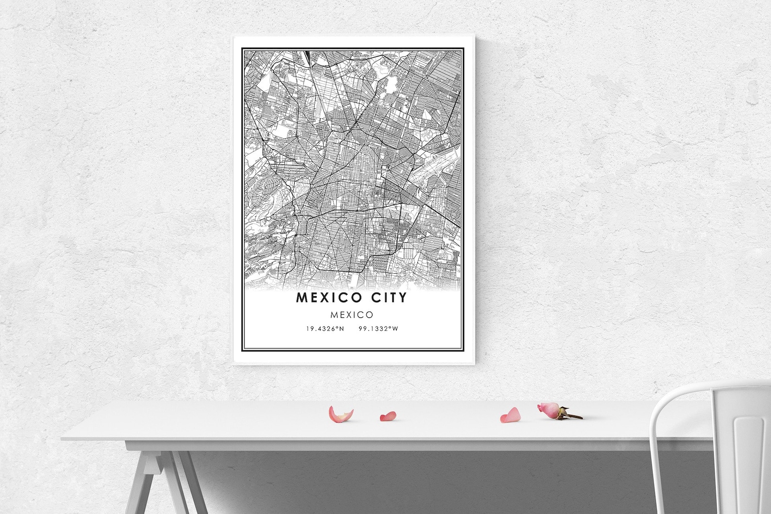 Mexico City map print poster canvas Mexico City city map | Etsy