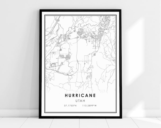 Hurricane Tracking Map - Etsy