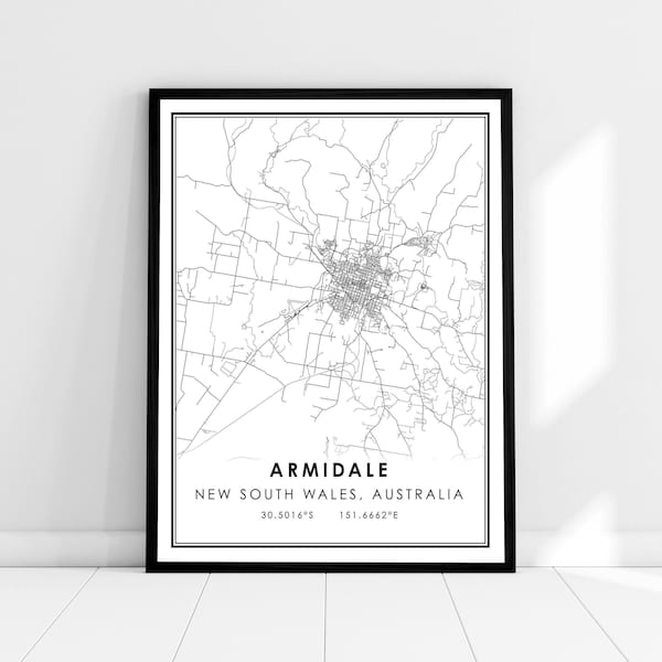 Armidale Map Print - Etsy