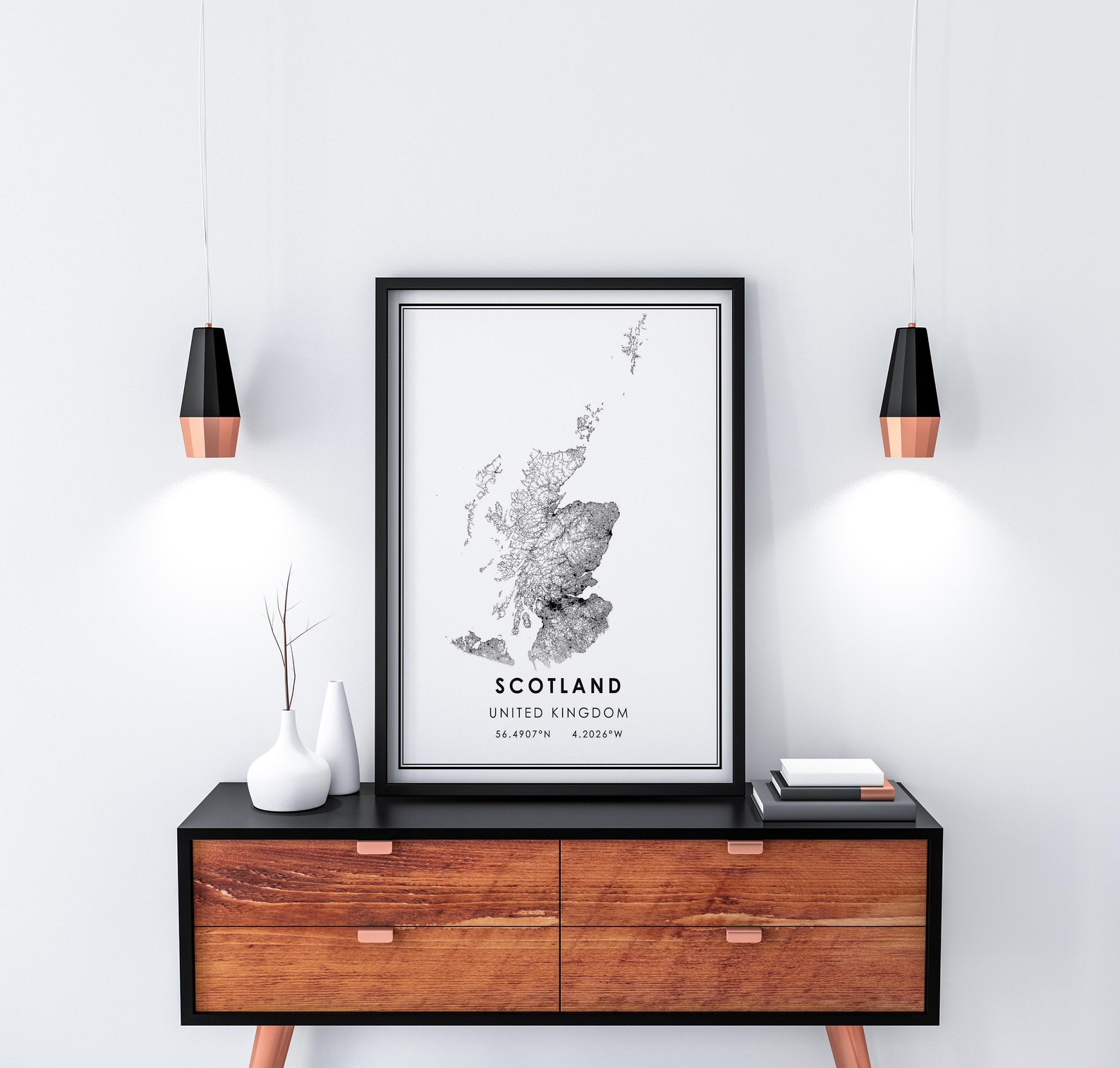 Scotland Country Map Print Poster Canvas United Kingdom - Etsy