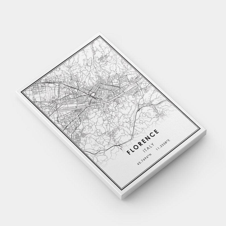 Florence Map Print Poster Canvas Italy Map Print Poster | Etsy