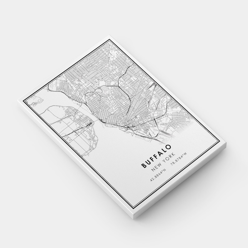 Buffalo Map Print Poster Canvas | Buffalo Map Print Poster Canvas ...