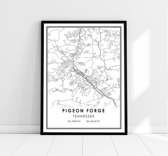 Printable Street Map Of Pigeon Forge Tn Printable Maps