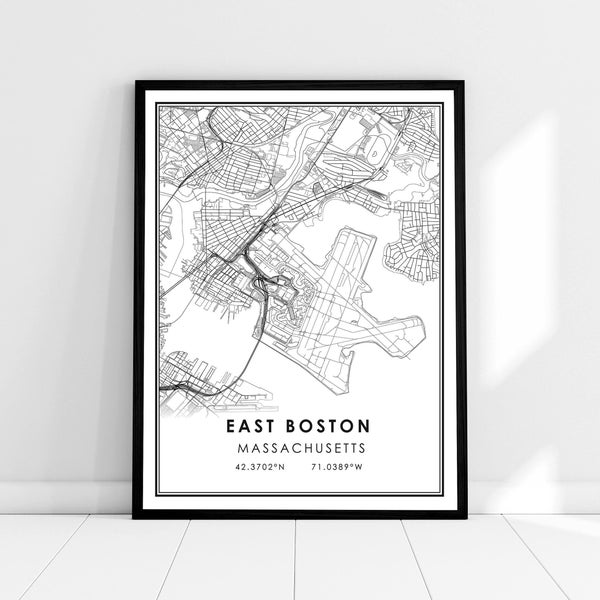Boston Map Poster - Etsy