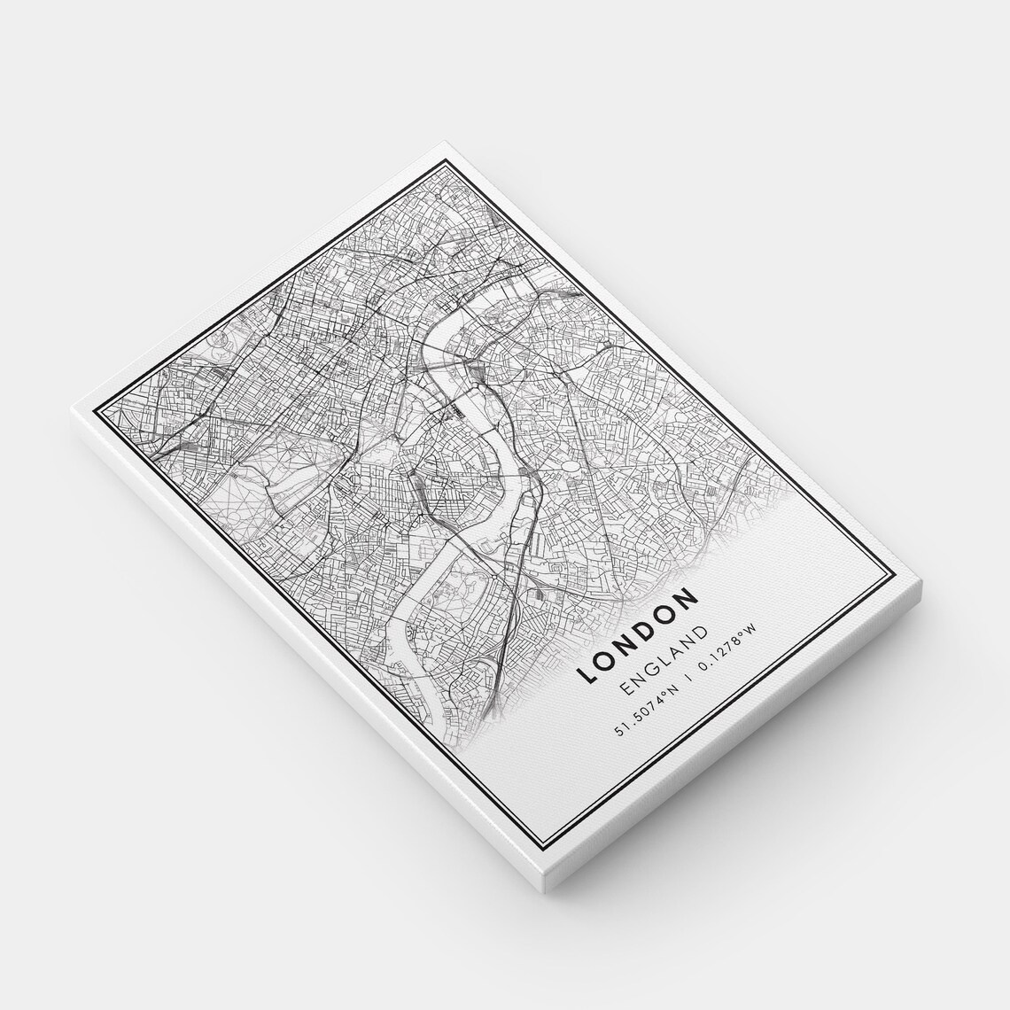 London Map Print Poster Canvas England Map Print Poster - Etsy