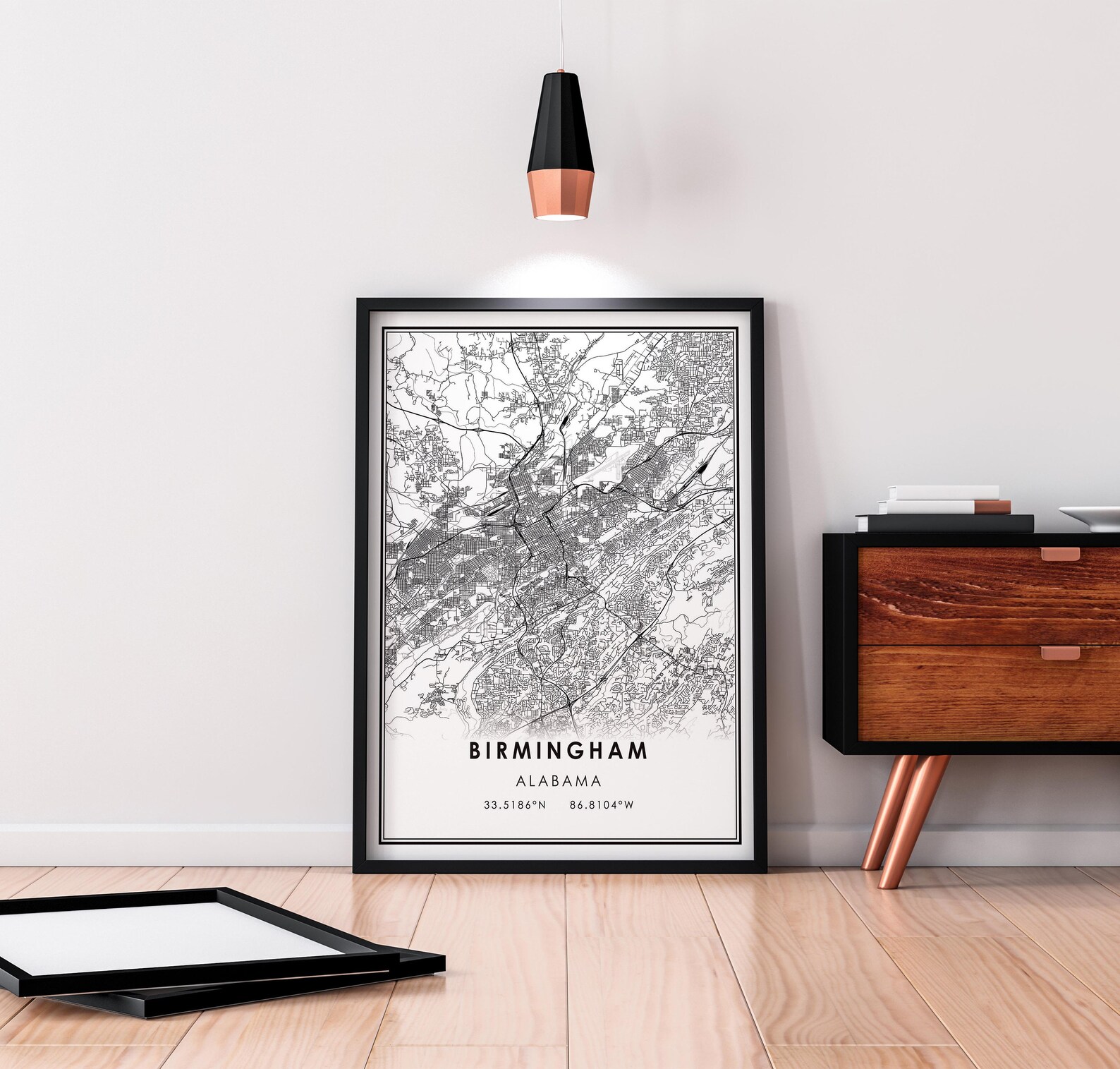 Birmingham Map Print Poster Canvas Alabama Map Print Poster - Etsy