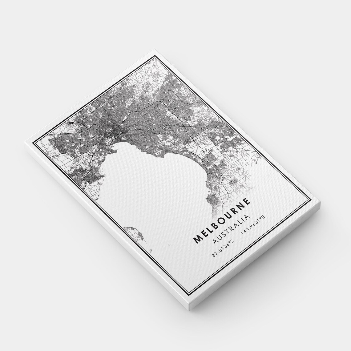 Melbourne Map Print Poster Canvas Australia Map Print Poster - Etsy