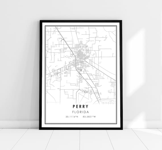 Perry Map Print Poster Canvas Florida Map Print Poster - Etsy