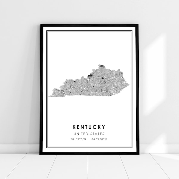 Kentucky State Map - Etsy