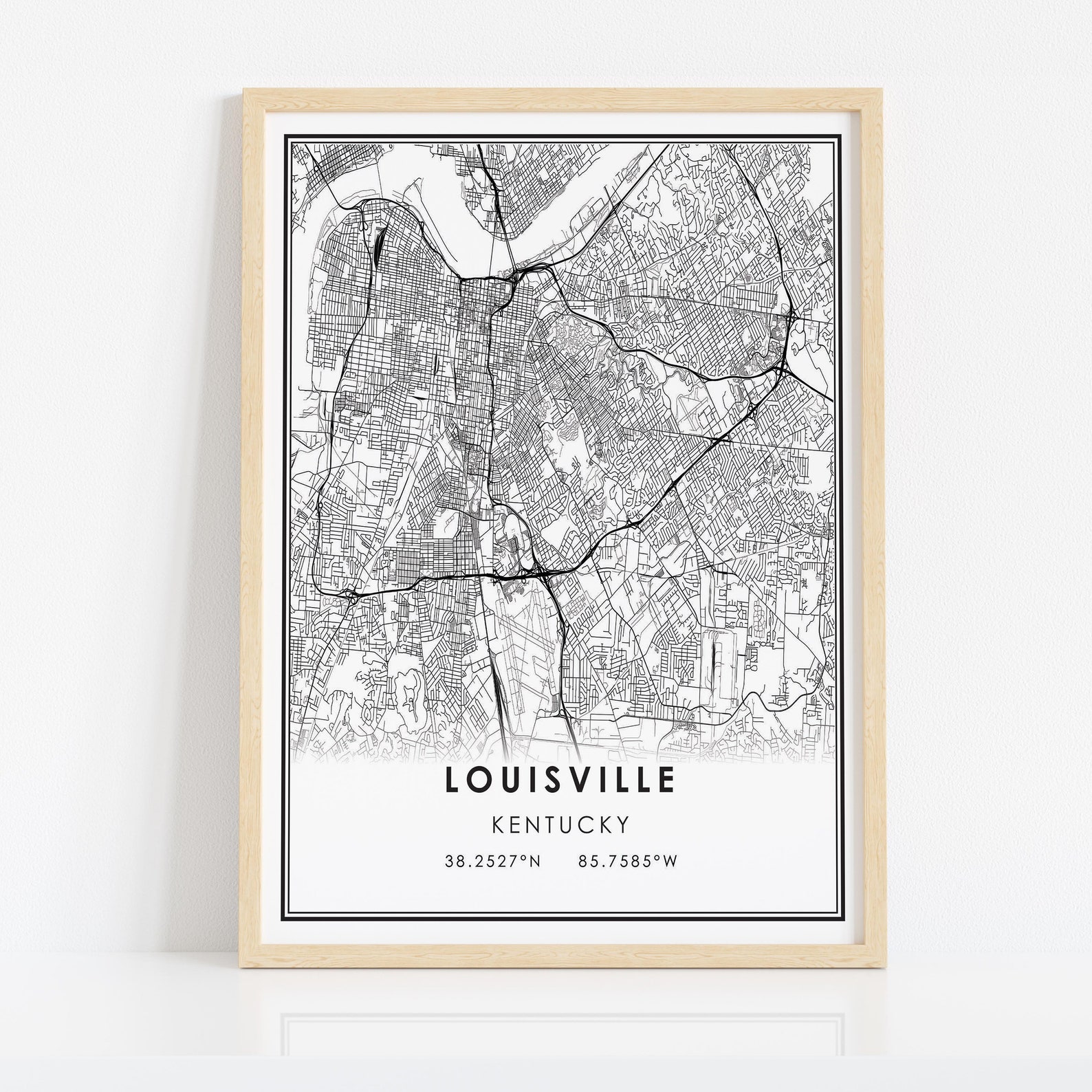 Louisville Map Print Poster Canvas Kentucky Map Print Poster - Etsy