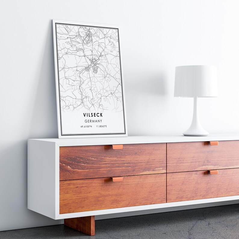 Vilseck Map Print Poster Canvas Germany Street Map Vilseck - Etsy