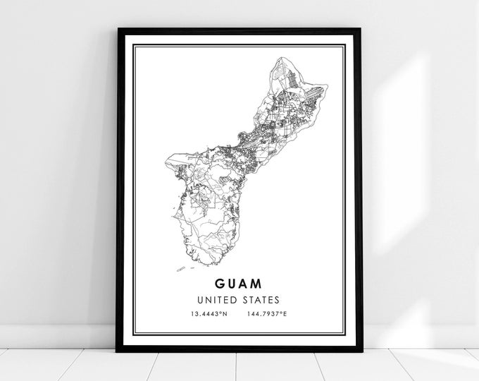 Saipan, CNMI Wood Engraved Map - Etsy