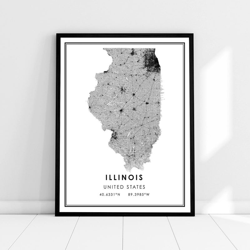 Illinois Poster - Etsy