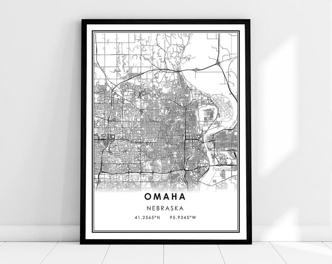 Antique OMAHA Street Map of Omaha Nebraska 1897 George Cram Atlas Map ...