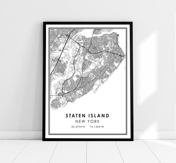 Mapa De Staten Island-nueva York