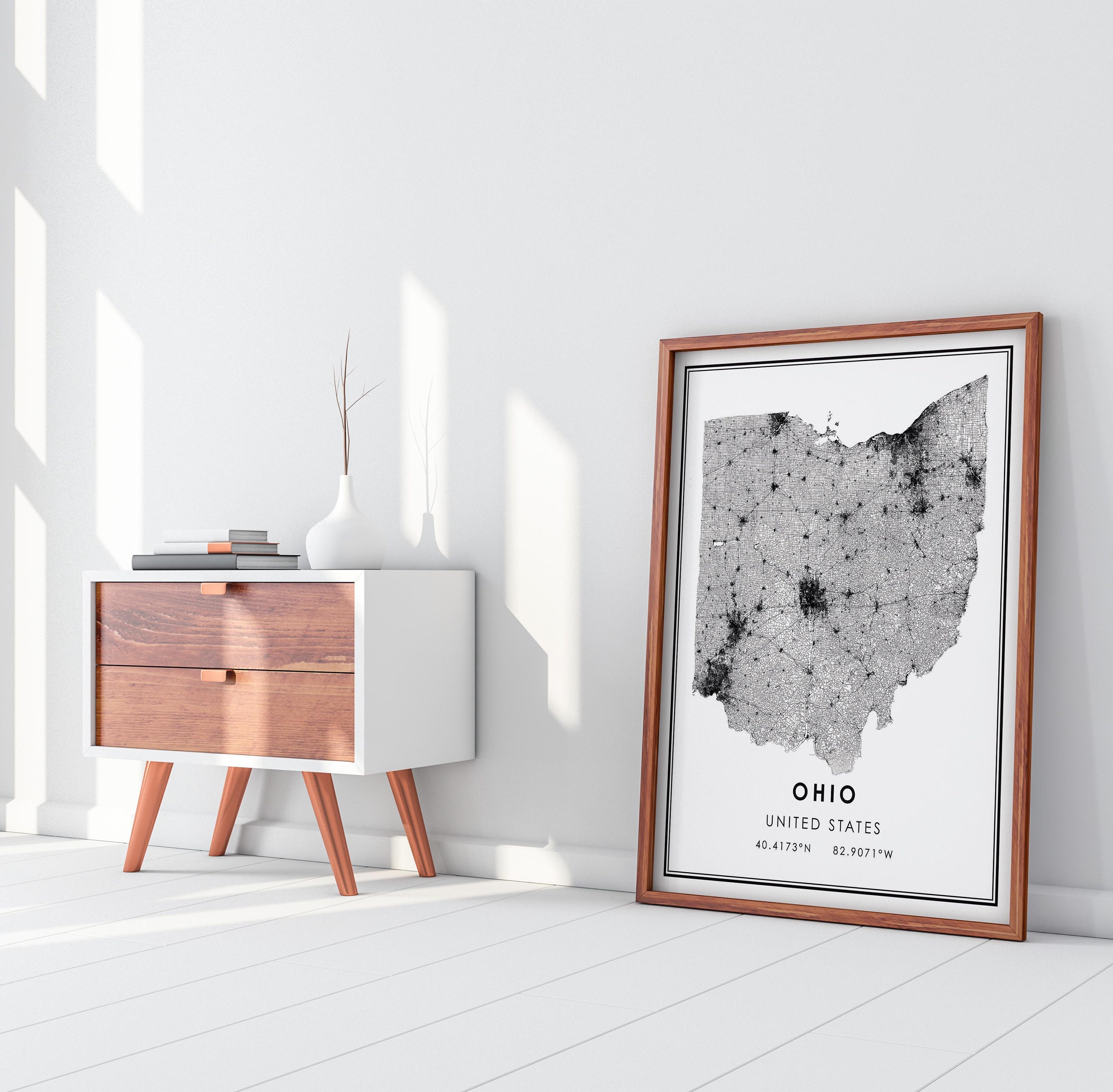 Ohio United States Map Print Poster Canvas Ohio United - Etsy