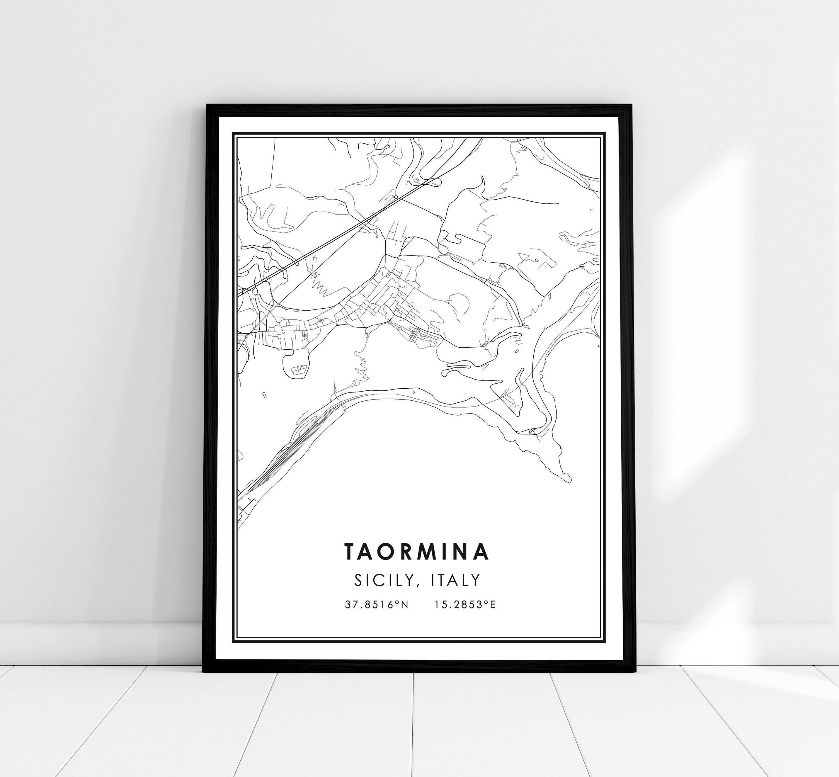 Map Of Taormina Sicily