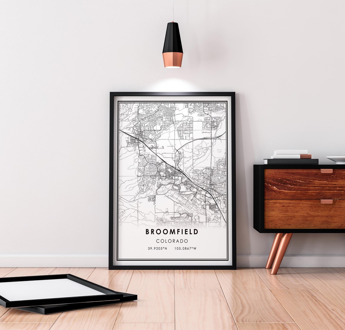 Broomfield Map Print Poster Canvas Colorado Map Print Poster - Etsy