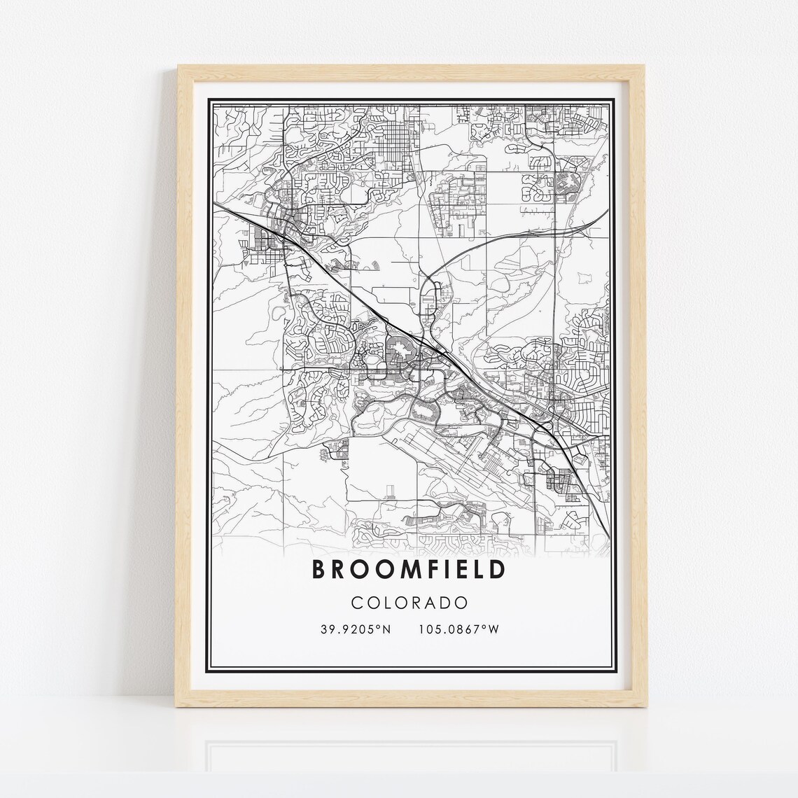 Broomfield Map Print Poster Canvas Colorado Map Print Poster - Etsy
