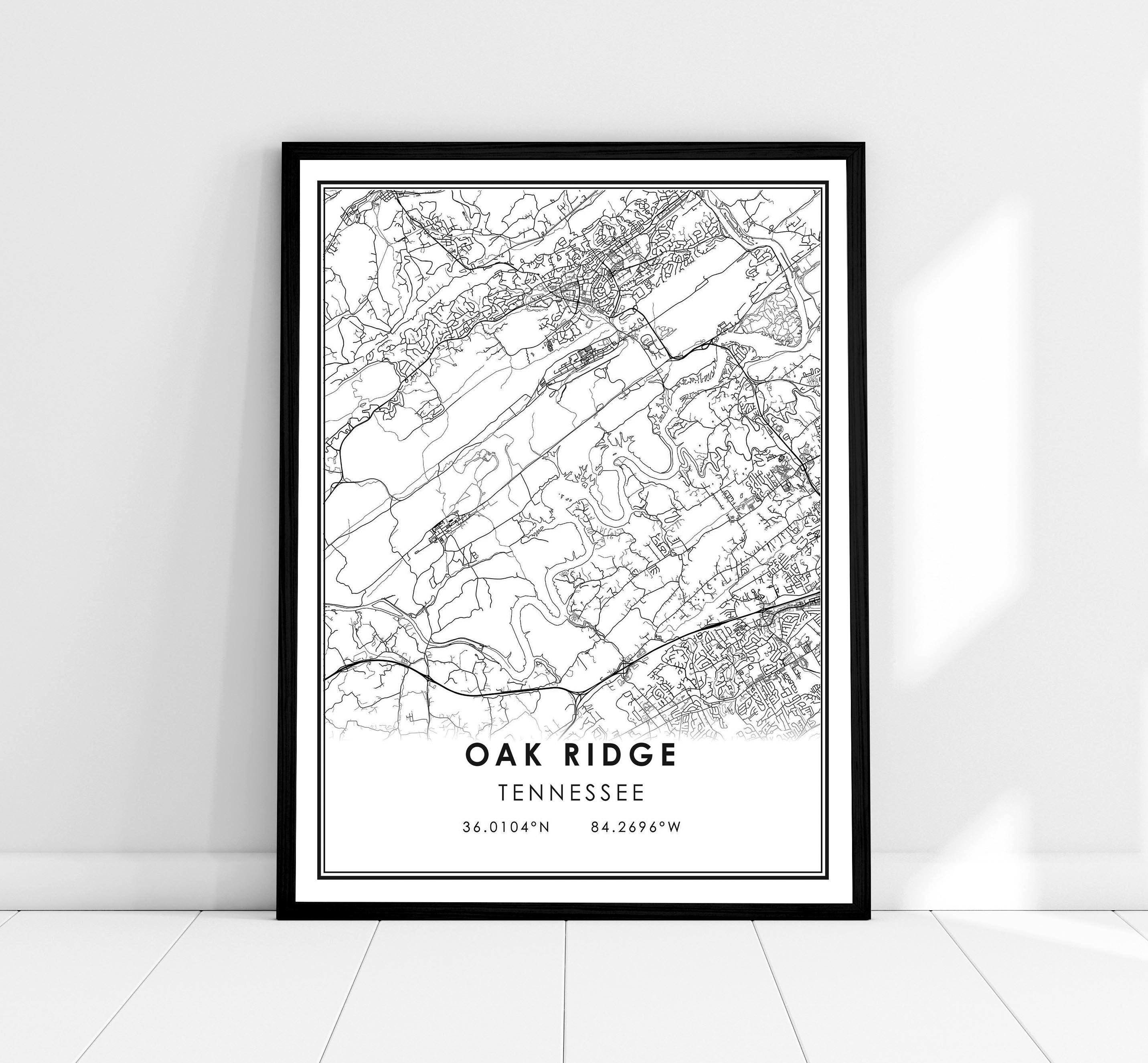Map Downtown Oak Ridge Tennessee Oak Ridge, TN
