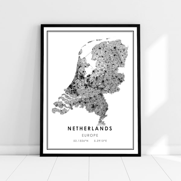 Map of Netherlands - Etsy