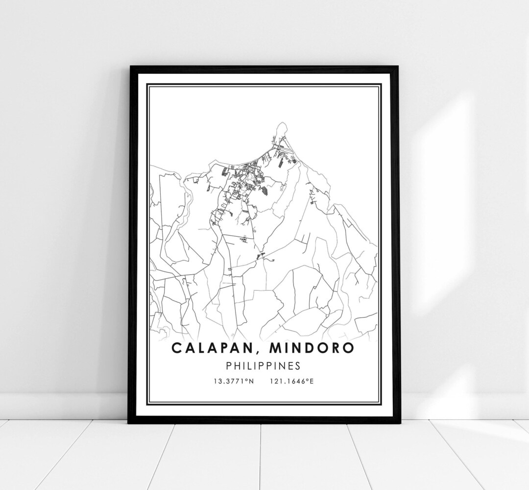 Calapan Map Print Poster Canvas | Philippines Map Print Poster Canvas ...