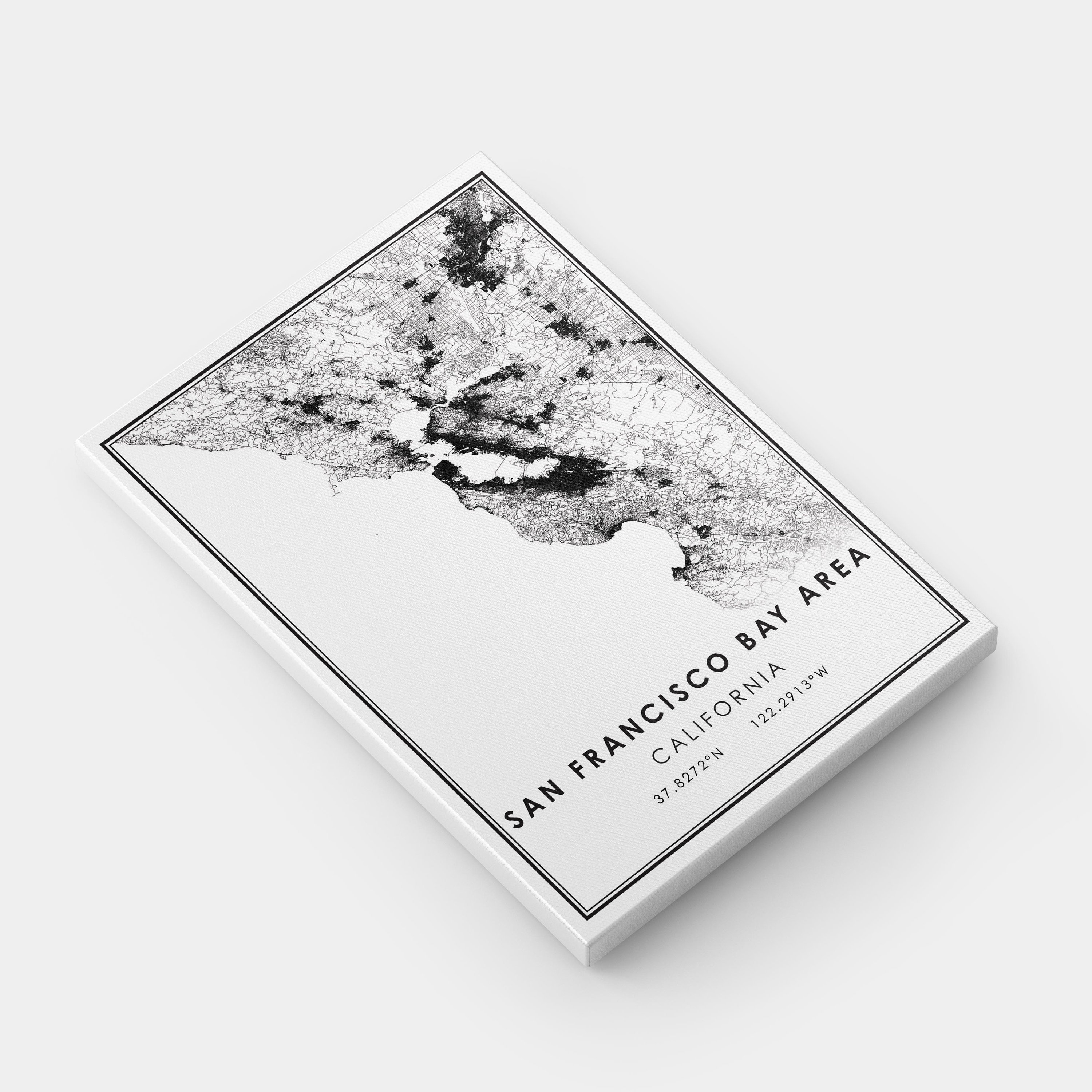 San Francisco Bay Area Map Print Poster Canvas | California Map Print ...