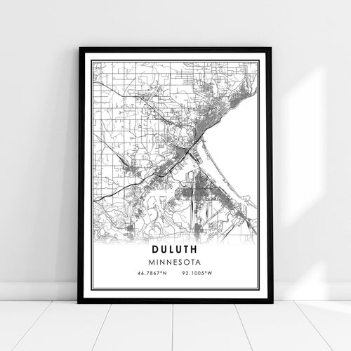 Duluth Minnesota Neighborhood Map Print - Etsy