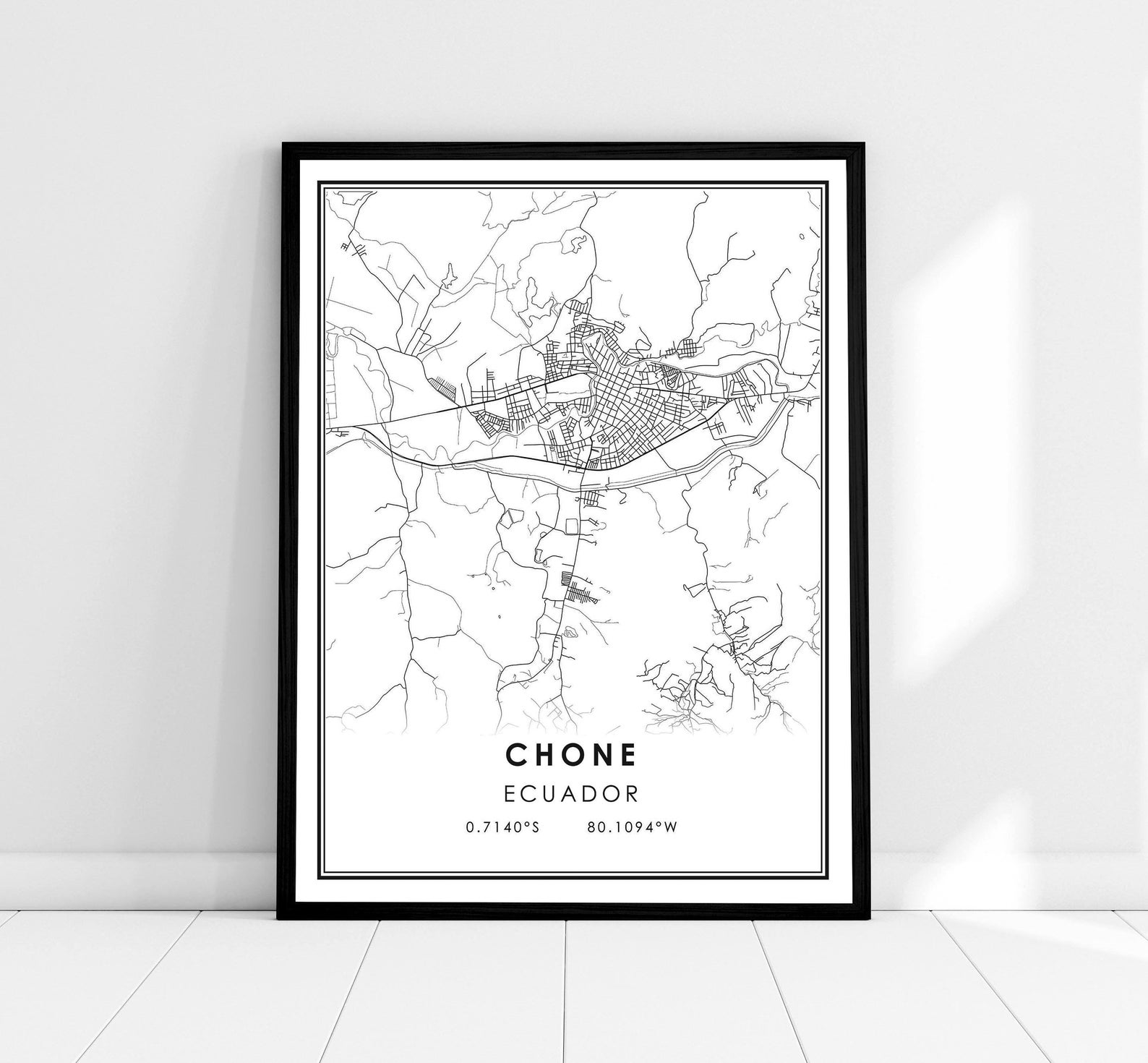 Chone Map Print Poster Canvas Ecuador Map Print Poster - Etsy
