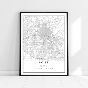 Boise map - Etsy