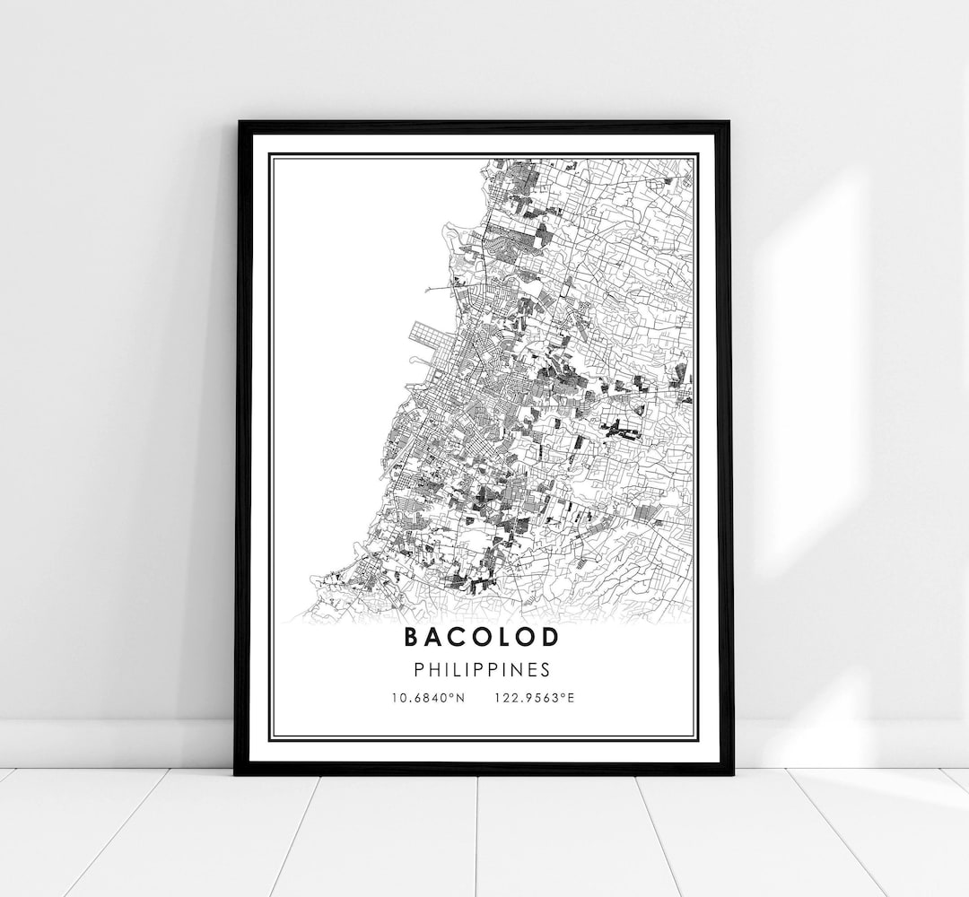 Bacolod Map Print Poster Canvas | Philippines Map Print Poster Canvas ...