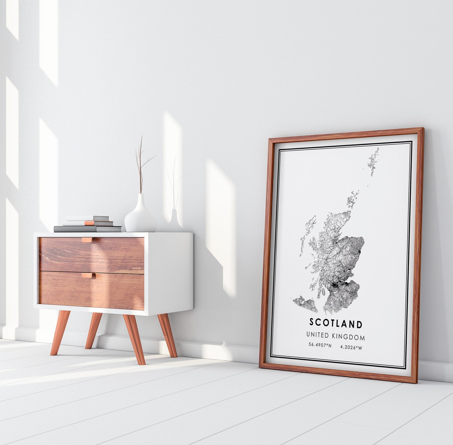 Scotland Country Map Print Poster Canvas United Kingdom - Etsy