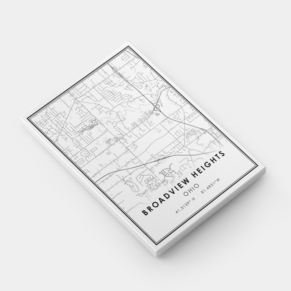 Broadview Heights Map Print Poster Canvas Ohio Map Print - Etsy