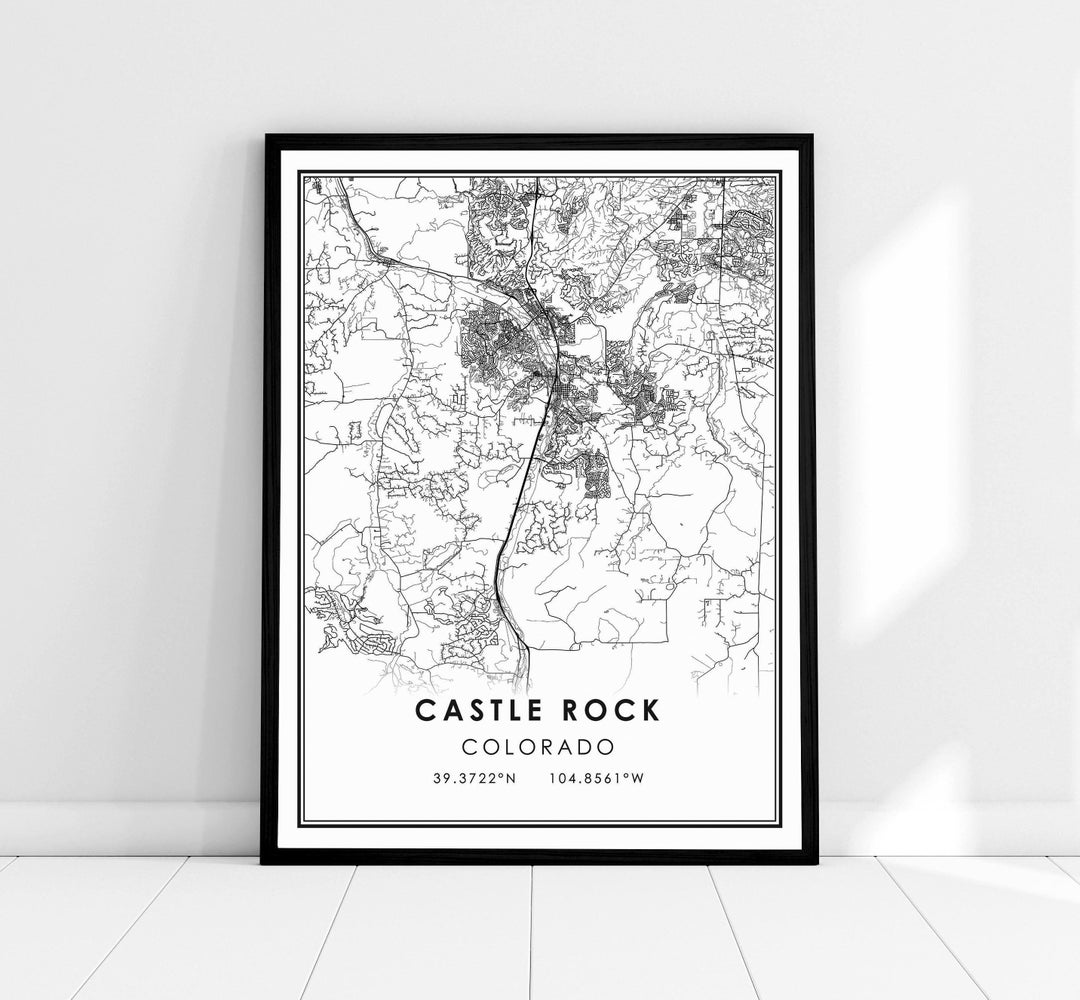 Castle Rock Map Print Poster Canvas | Castle Rock City Map Print Poster ...