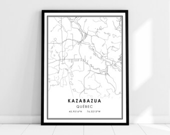 Kazabazua Map Poster - Etsy