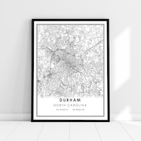 County Durham Map, Illustrated Map, County Durham Gift, Map of Durham ...