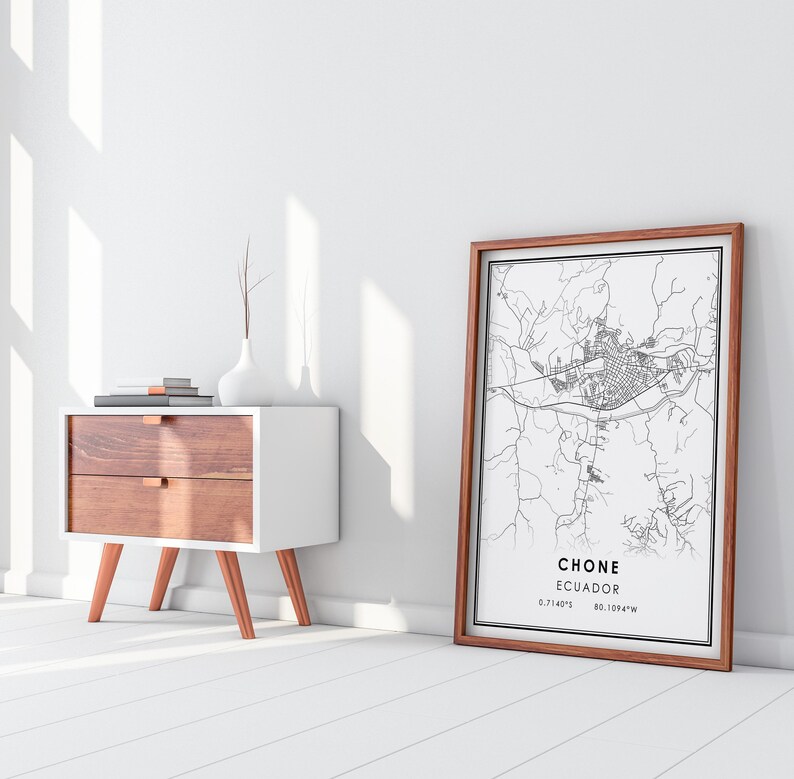 Chone Map Print Poster Canvas Ecuador Map Print Poster - Etsy