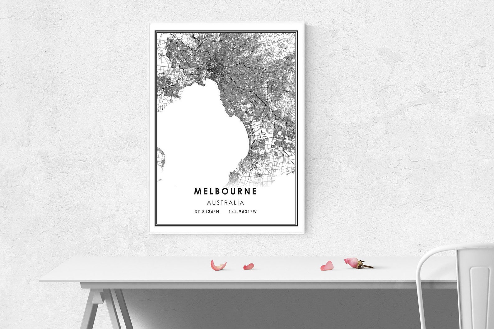 Melbourne Map Print Poster Canvas Australia Map Print Poster | Etsy