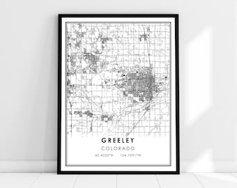Greeley Map Print - Etsy