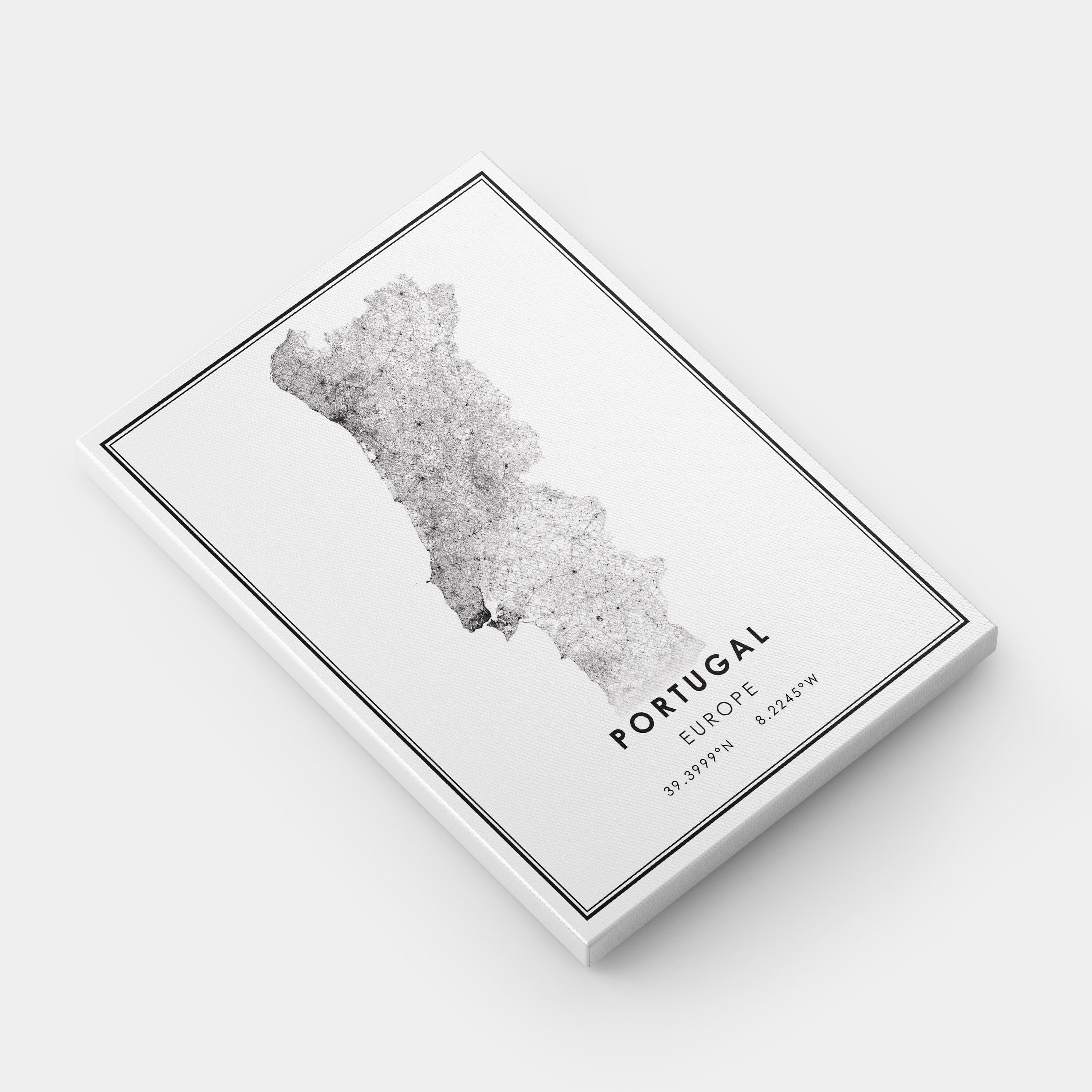 Portugal Country Map Print Poster Canvas Portugal Country | Etsy