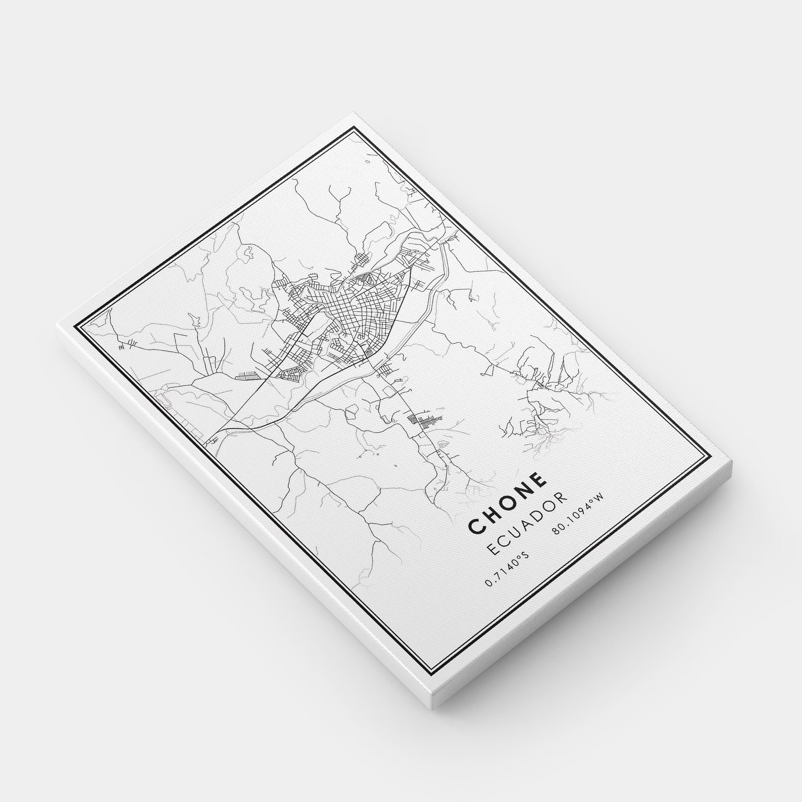 Chone Map Print Poster Canvas Ecuador Map Print Poster - Etsy