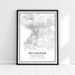 Bellingham Map Print Poster Canvas | Washington Map Print Poster Canvas ...
