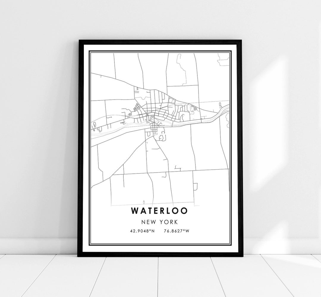 Waterloo Map Print Poster Canvas | Waterloo Map Print Poster Canvas ...