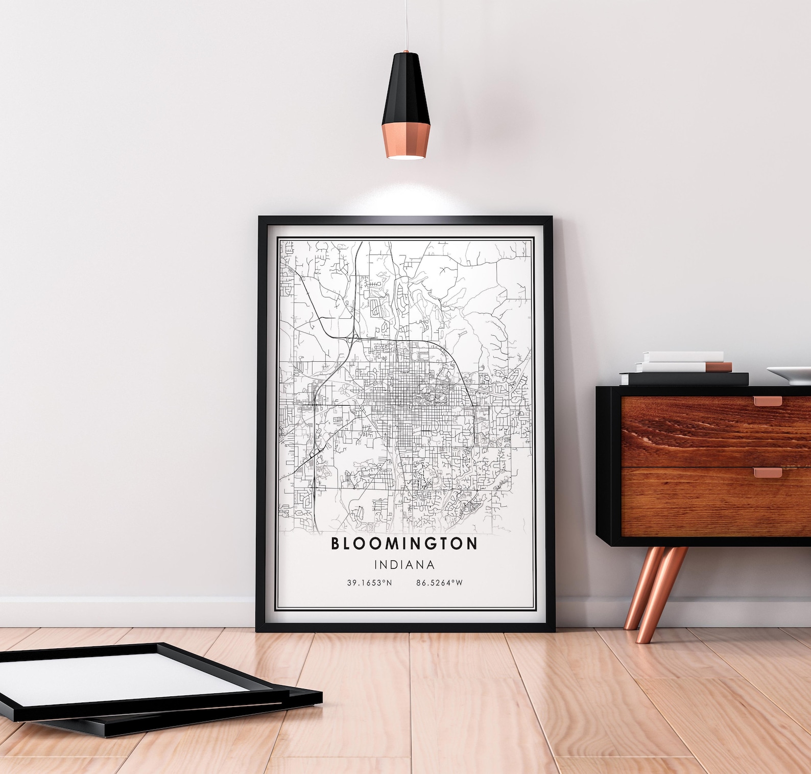 Bloomington Map Print Poster Canvas Indiana Map Print Poster | Etsy