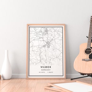 Vilseck Map Print Poster Canvas | Germany Street Map | Vilseck City Map ...