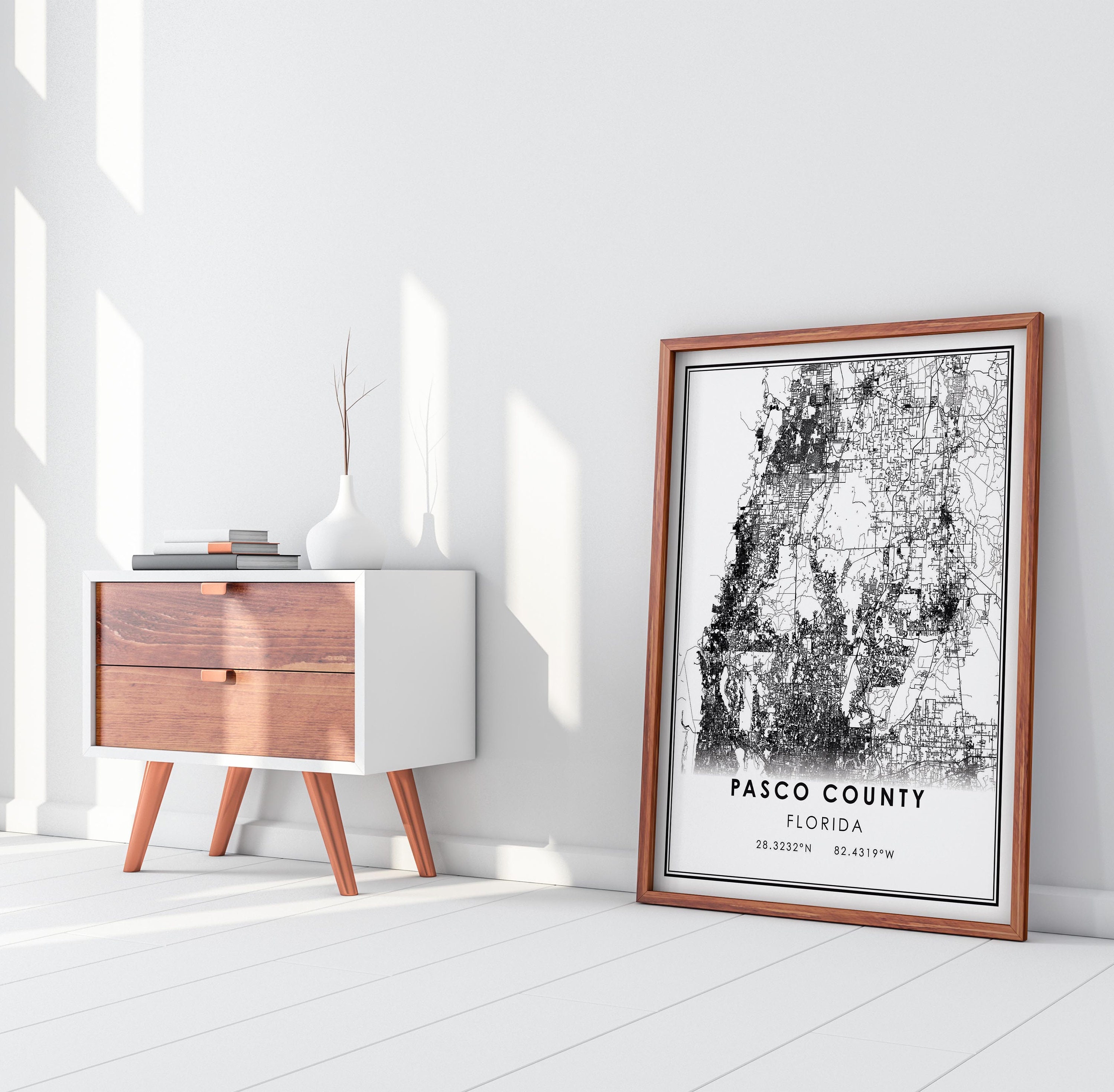 Pasco County Map Print Poster Canvas Florida Map Print - Etsy