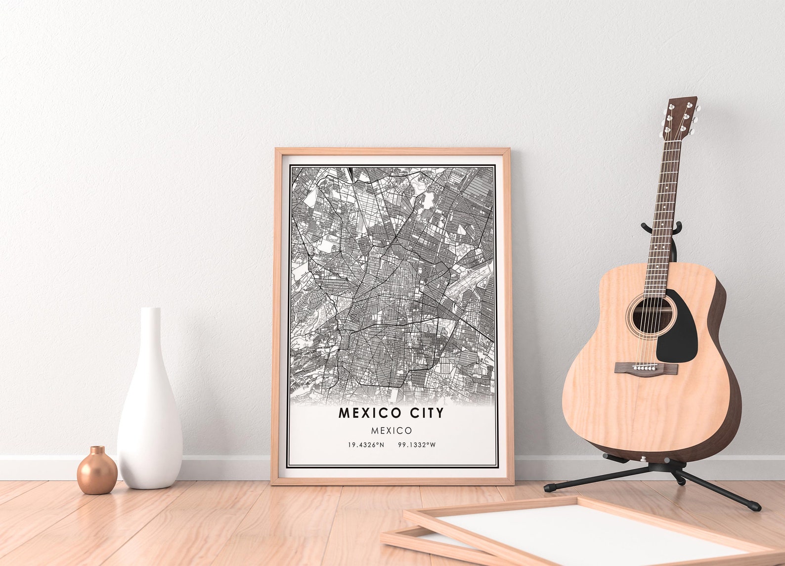 Mexico City Map Print Poster Canvas Mexico Map Print Poster - Etsy