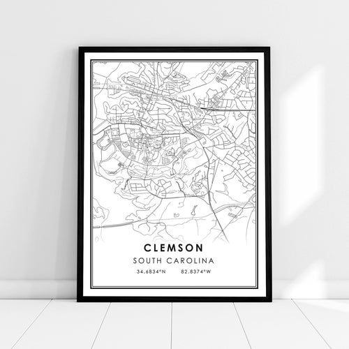 Clemson Tigers Art Prints Football Illustrated Watercolor - Etsy