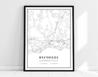 Connecticut Art on Square Canvas Connecticut Map Canvas Art - Etsy