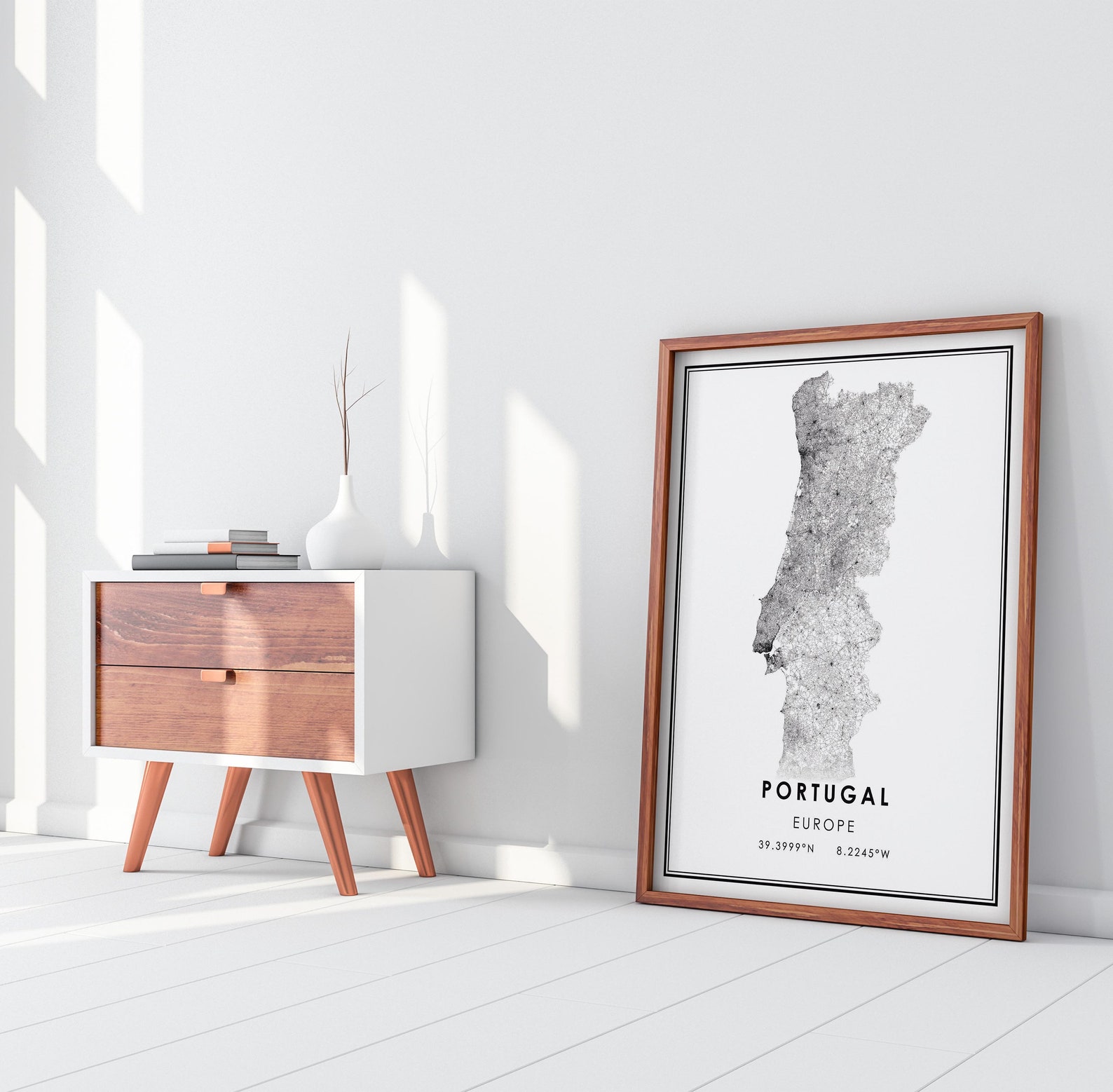 Portugal Country Map Print Poster Canvas Portugal Country | Etsy